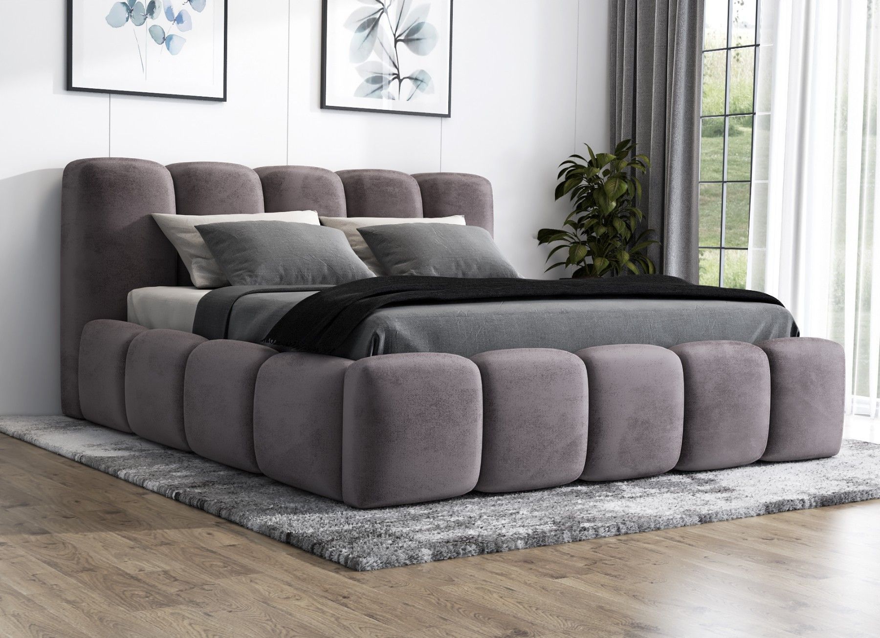 Polsterbett SONIC- OM mit Bettkasten und Lattenrost. kaufen bei Hood.de