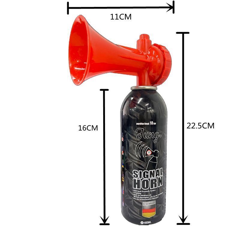 JUNG Druckluftfanfare WM2026 Air Horn Fanfare Tröte 1X 400ml, 200 Kurze ...