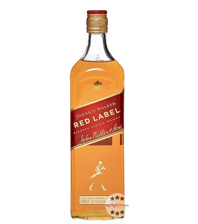 Johnnie Walker Red Label Blended Scotch Whisky (40 % vol., 1 Liter ...