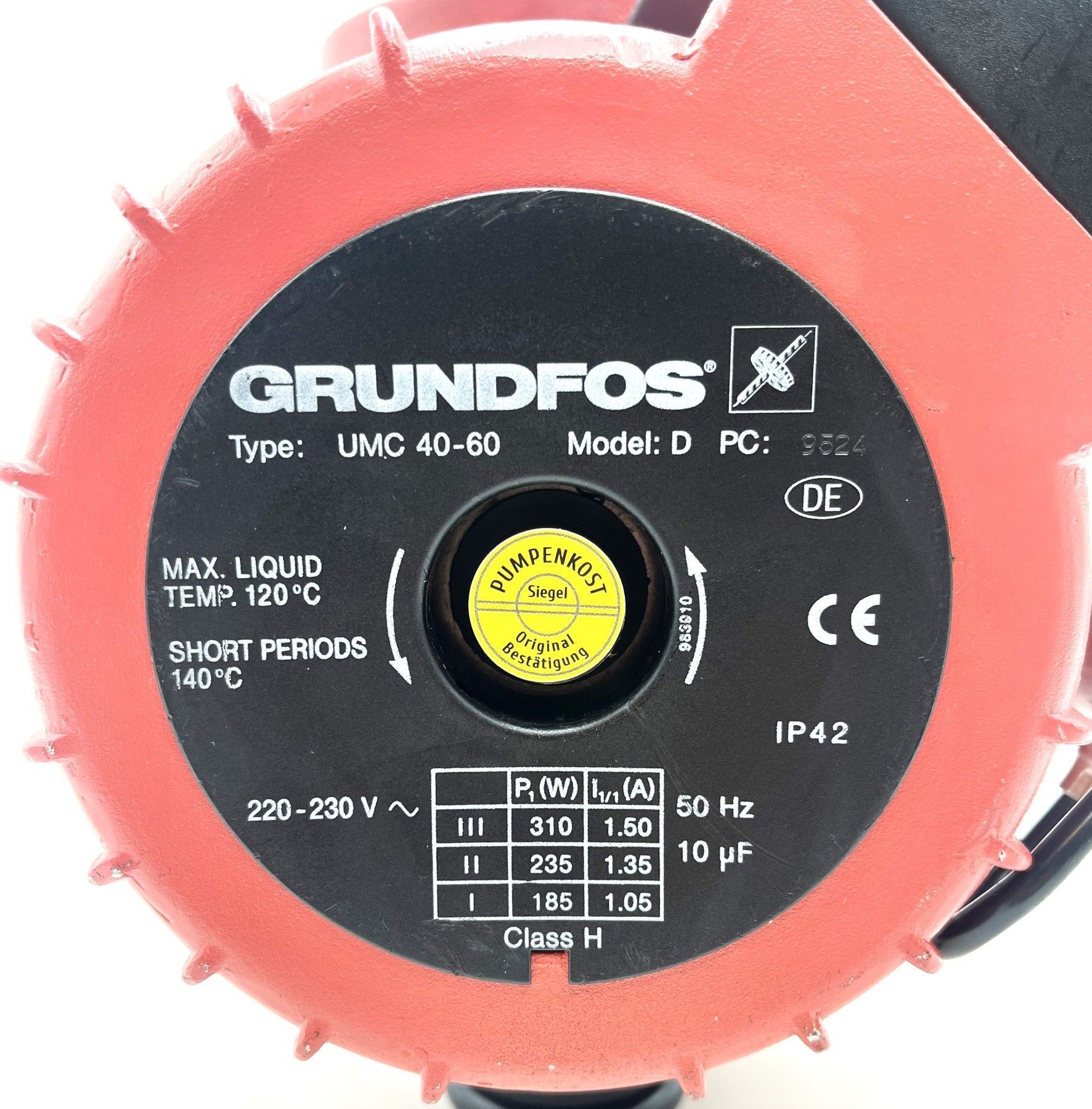 Grundfos UMC 40 - 60 Heizungspumpe 1x230V Umwälzpumpe 250mm P13/1387 ...