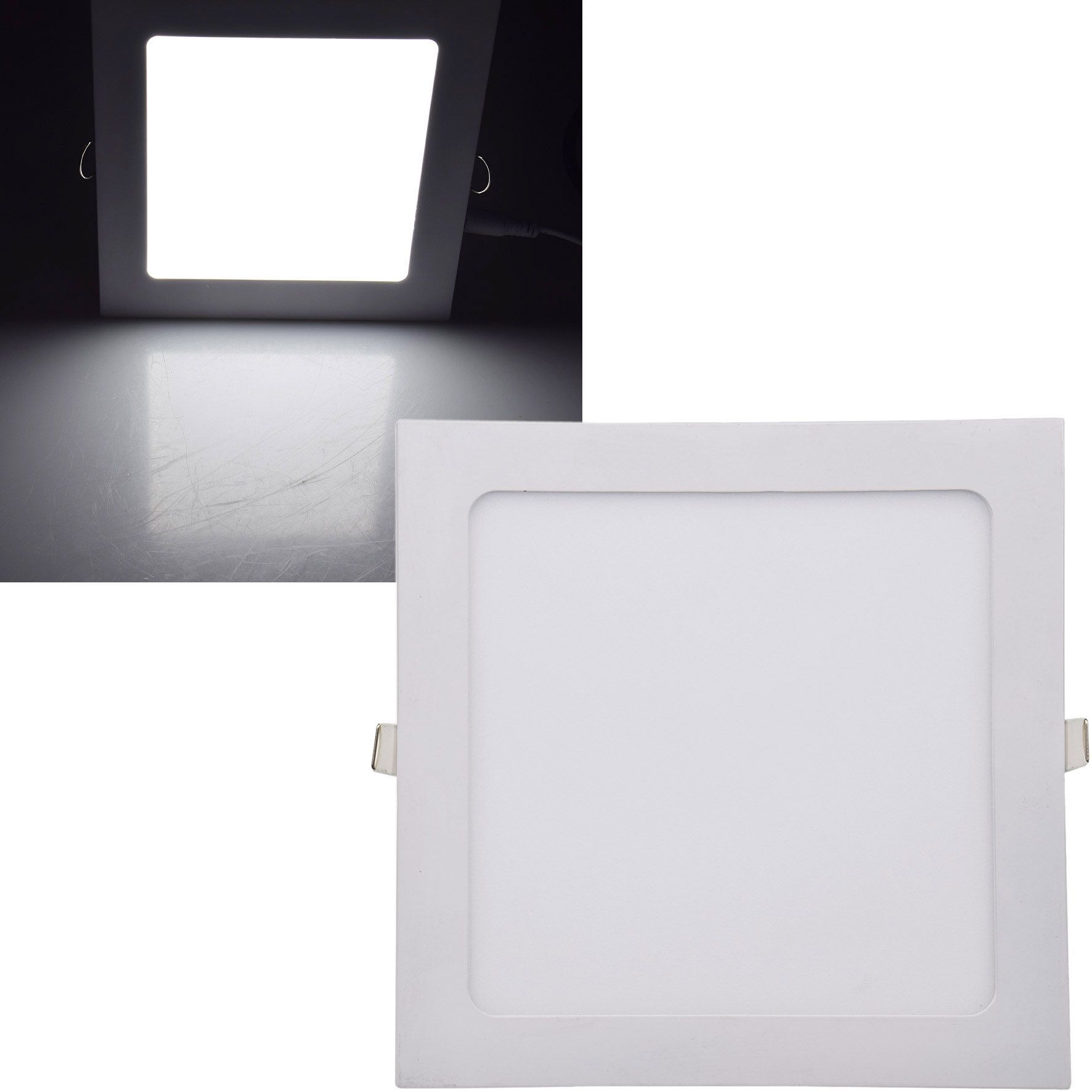 LED Licht-Panel "QCP-22Q", 22,5x22,5cm230V, 18W, 1620 Lumen,4200K ...