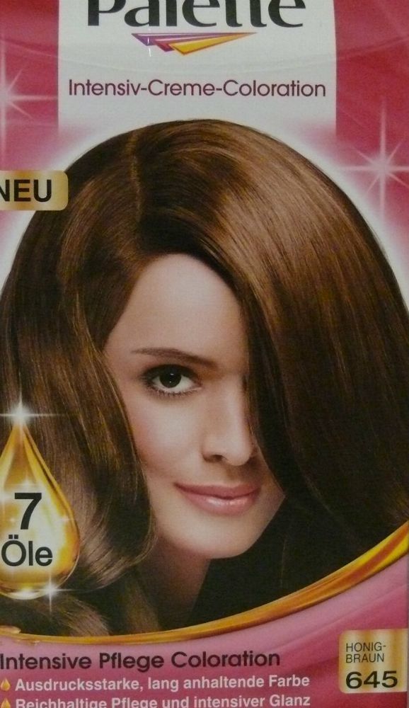 Poly Palette Haarfarbe Honig Braun 645 mit 7 Öle Intensiv-Creme ...