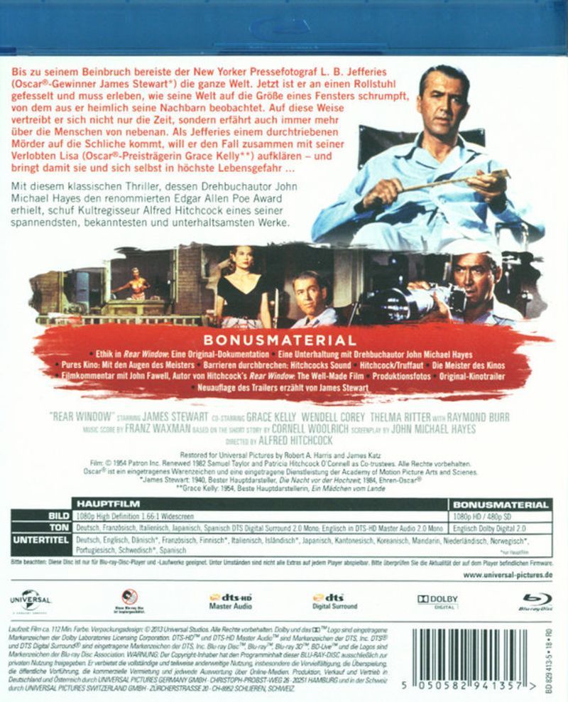 Das Fenster zum Hof (1954) (Blu-ray) - PLAION GmbH 8294135 - (Blu-ray ...
