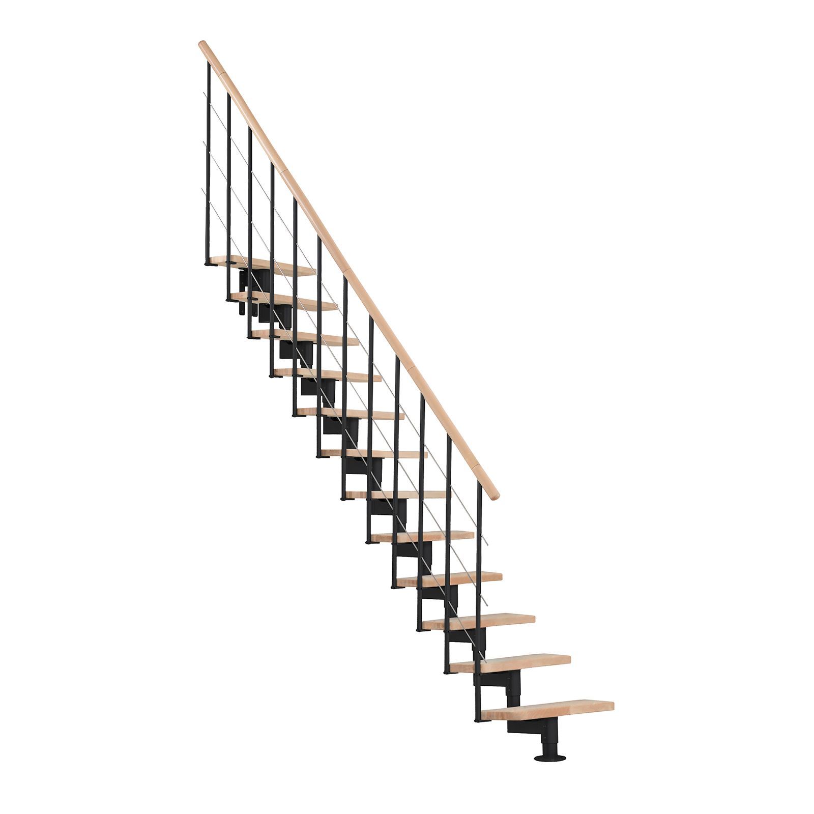 Minka Mittelholmtreppe Style 35 - 304cm Geschosshoehe Buche Schwarz ...