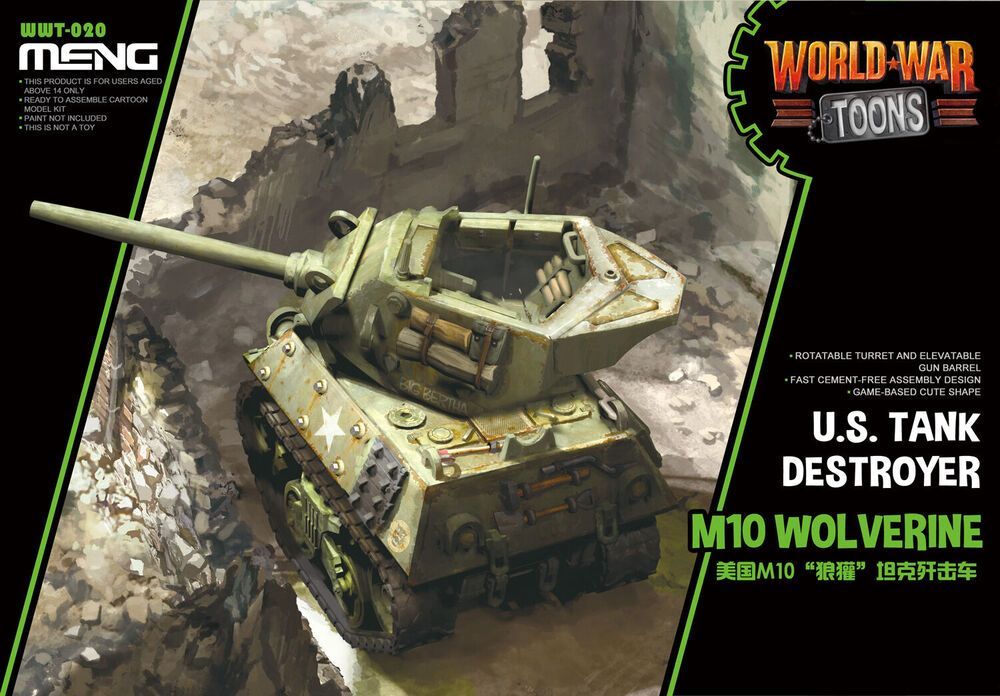 MENG-Model WWT-020 U.S. Tank Destroyer M10 Wolverine (CARTOON MODEL ...