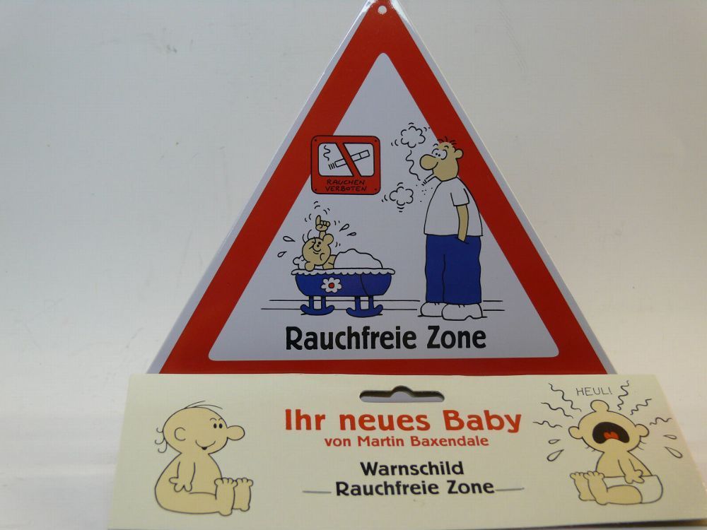 Lustige Warnschild "Rauchfrei Zone" dreieckige Blechschild für ihr ...