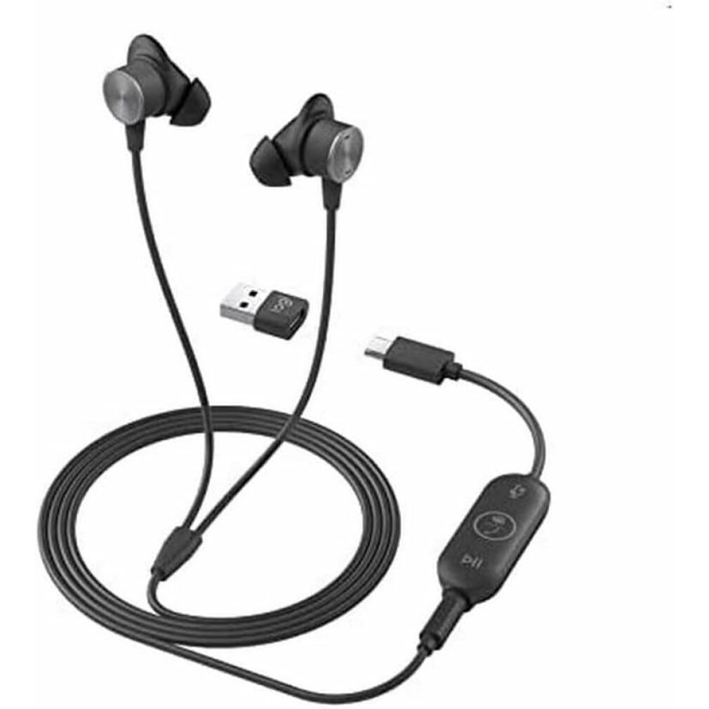 Logitech Zone Wired Earbuds Microsoft Teams USB-Headset schwarz kaufen ...