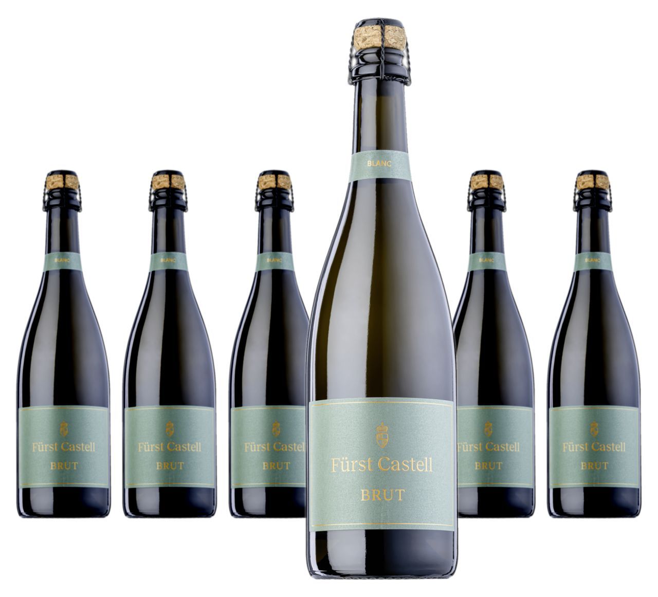 6 x Fürstlich Castell'sche Domäne Fürst Castell Blanc de Blanc Brut ...