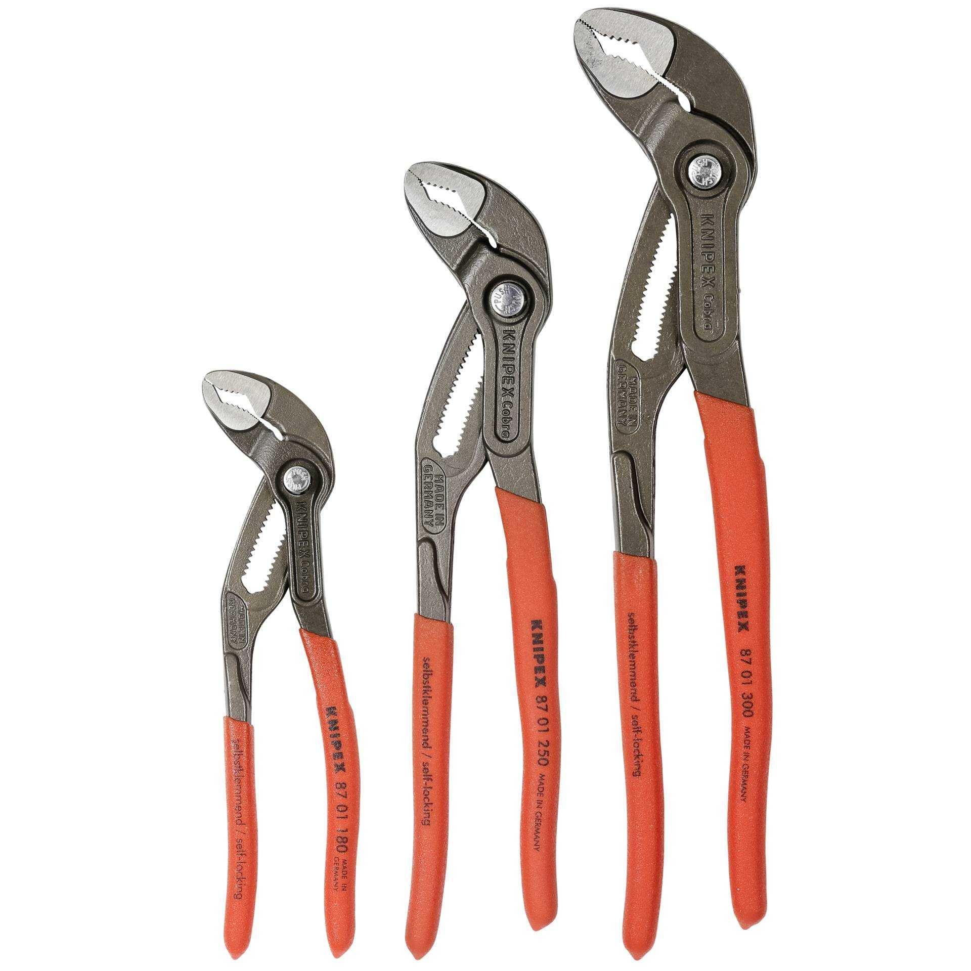 KNIPEX paquet Cobra 3 pièces 3 x Cobra® pince à pompe à eau high-tech ...