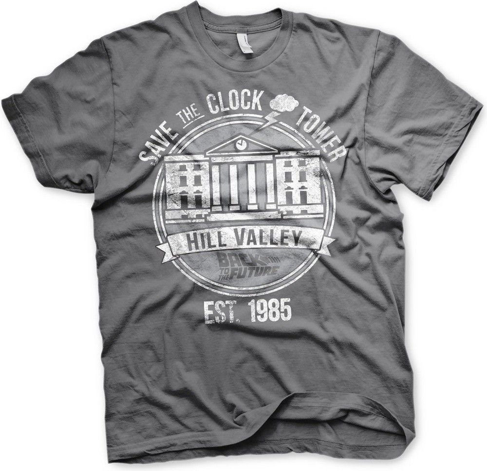 Back to the Future Save The Clock Tower T-Shirt Dark-Grey kaufen bei ...