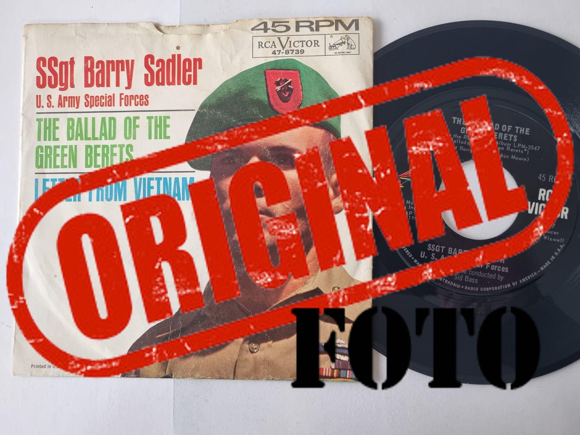 SSgt Barry Sadler - The Ballad Of The Green Berets 7'' Vinyl US ...