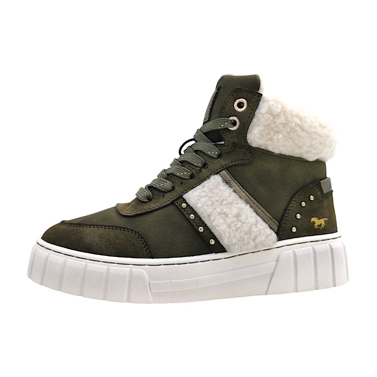 Mustang Da. High Top Sneaker D2 1446607 Grün 770- Military kaufen bei ...