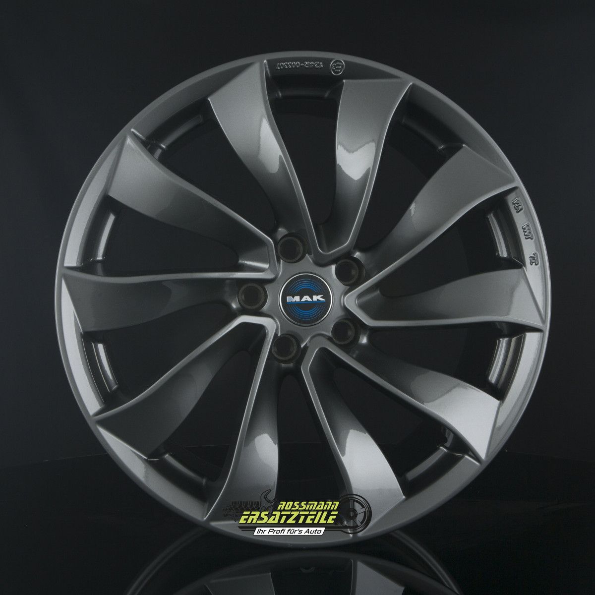 2x Mak Solar gloss gun metallic 8.5x18 ET40 - LK5/114.3 ML64.1 Felge ...
