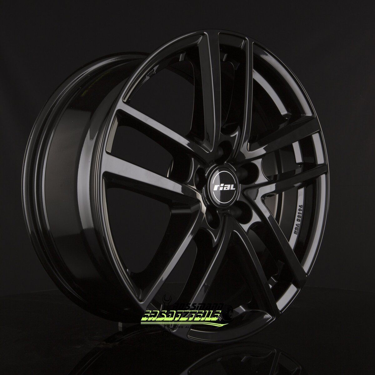 4x Rial Astorga diamant-schwarz 7.5x17 ET44 - LK5/105 ML56.6 Felge Alu ...