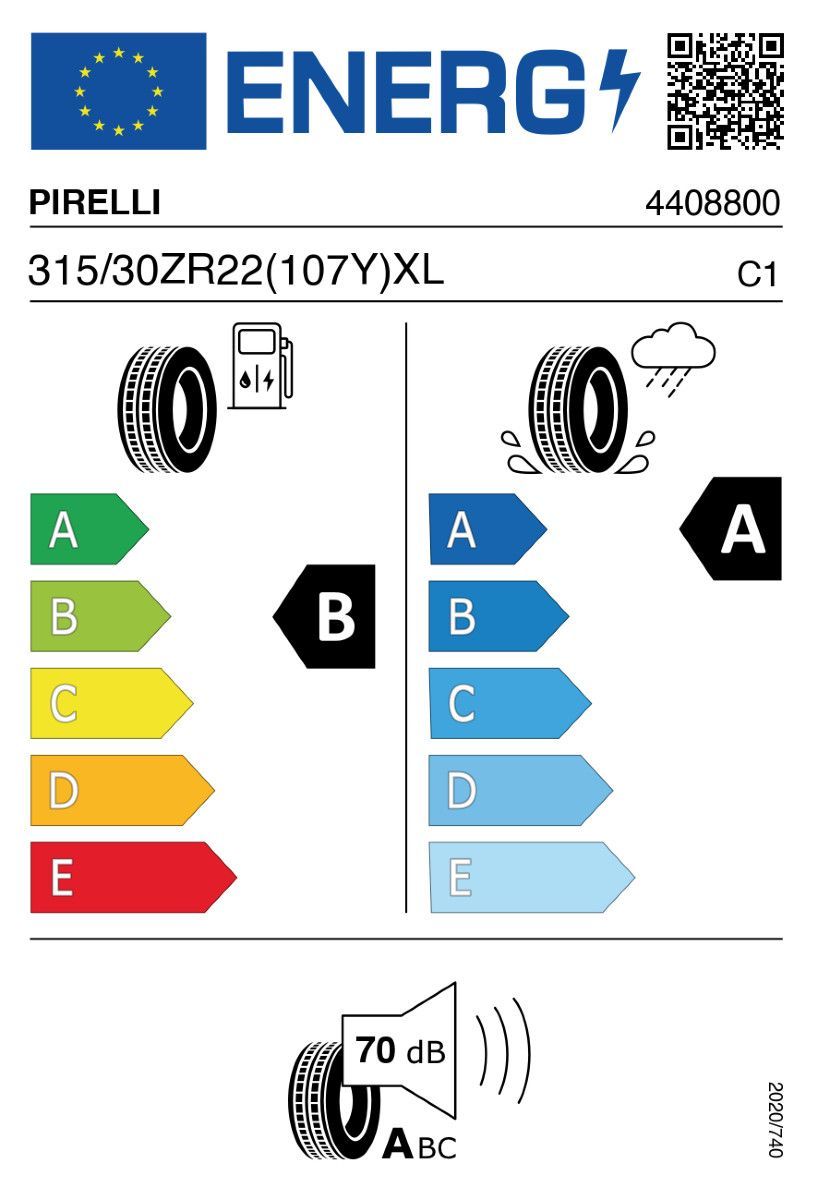 2x Pirelli P Zero (PZ4) Pncs Elect L.S. (Bh) XL 315/30R22 107 (Z)Y ...