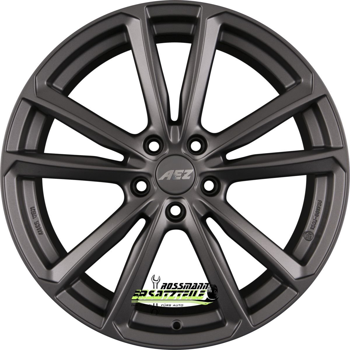 4x AEZ Tioga graphite matt 7x17 ET40 - LK5/112 ML57.1 Felge Alu kaufen ...