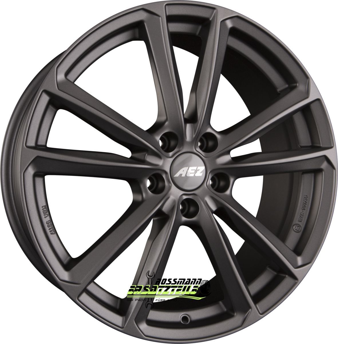 4x AEZ Tioga graphite matt 7x17 ET40 - LK5/112 ML57.1 Felge Alu kaufen ...