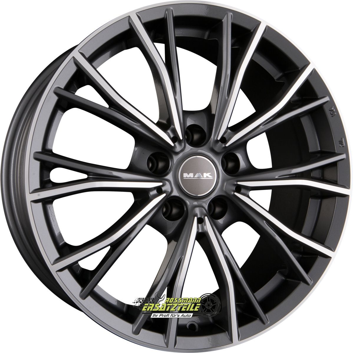 4x Mak Mark gun metallic mirror 7.5x18 ET48 - LK5/112 ML66.6 Felge Alu ...