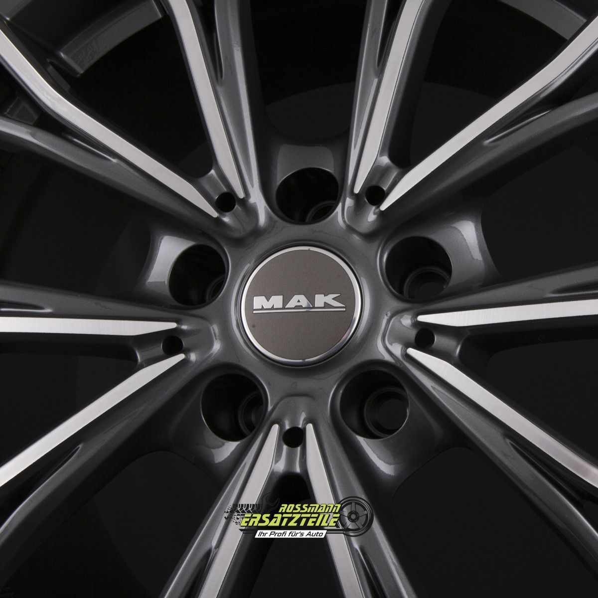 4x Mak Mark gun metallic mirror 7.5x18 ET48 - LK5/112 ML66.6 Felge Alu ...