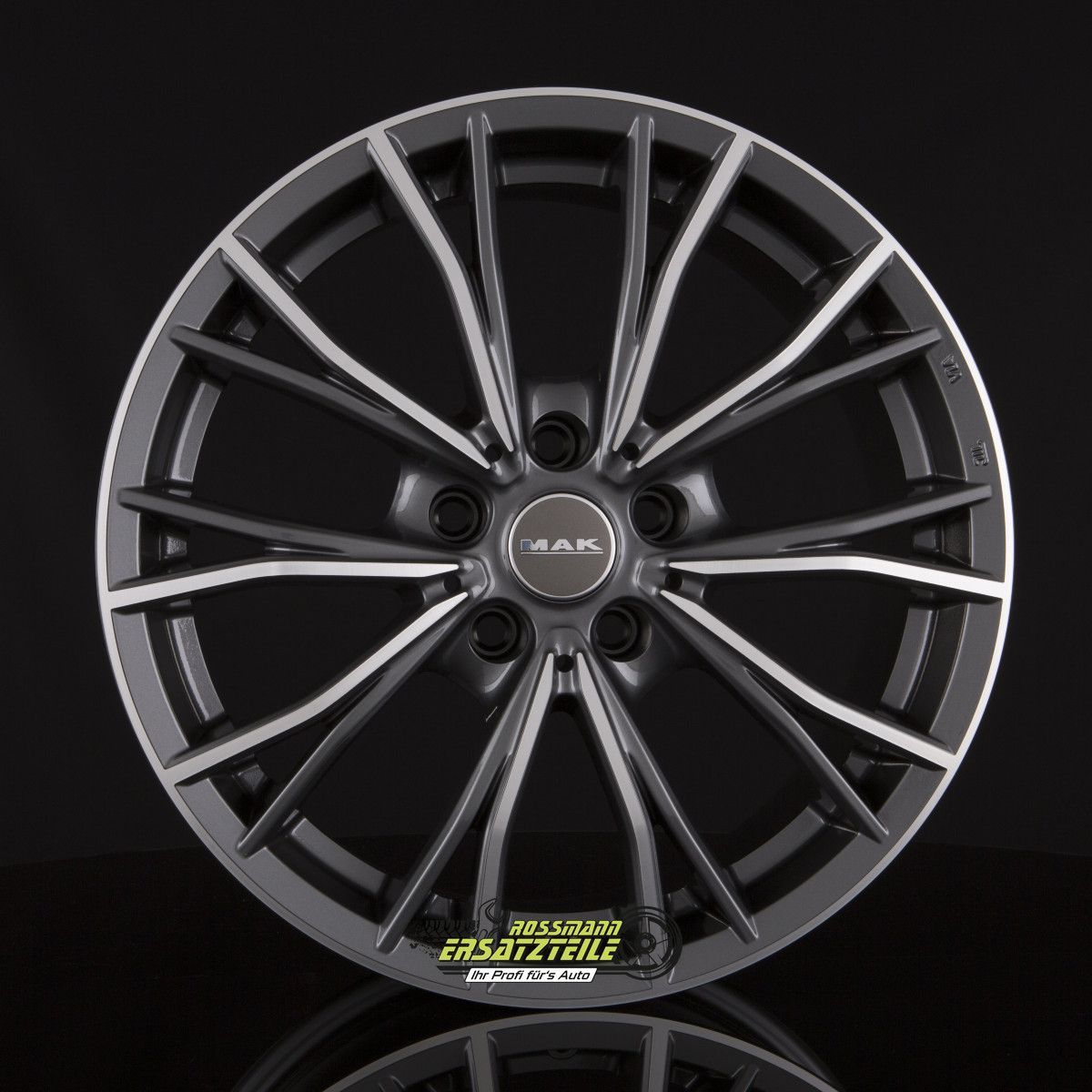 4x Mak Mark gun metallic mirror 7.5x18 ET48 - LK5/112 ML66.6 Felge Alu ...
