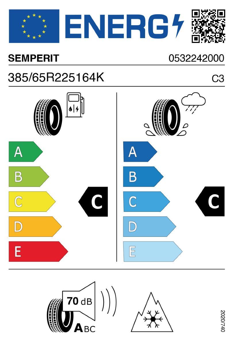 2x Semperit Runner T3 M+S 3PMSF 385/65R22.5 164K Reifen ...
