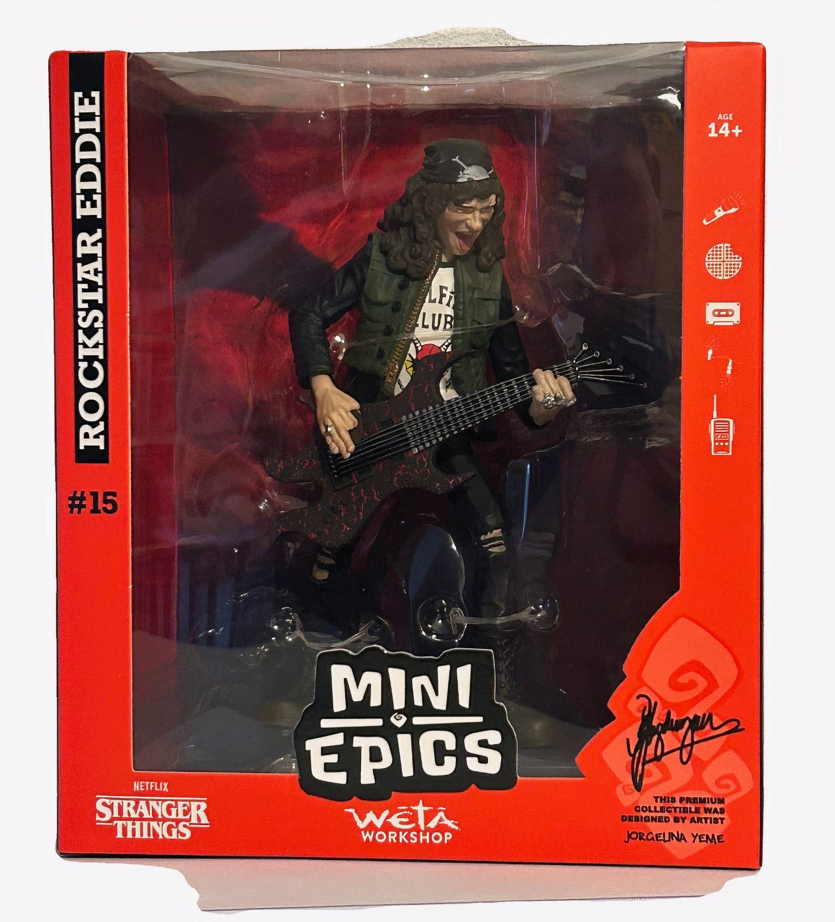 Stranger Things Mini Epics #15 Rockstar Eddie Figur 15 cm Groß Weta ...