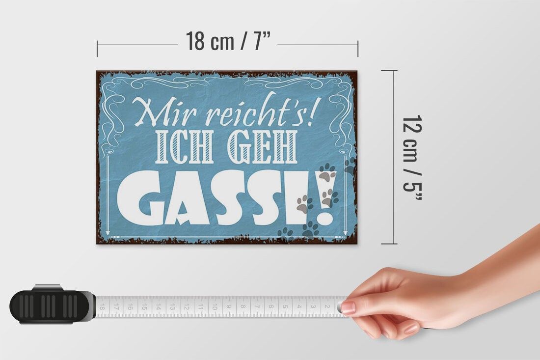 Holzschild Mir reicht`s ich geh Gassi, 3 verschied Größen, Hobby kaufen ...