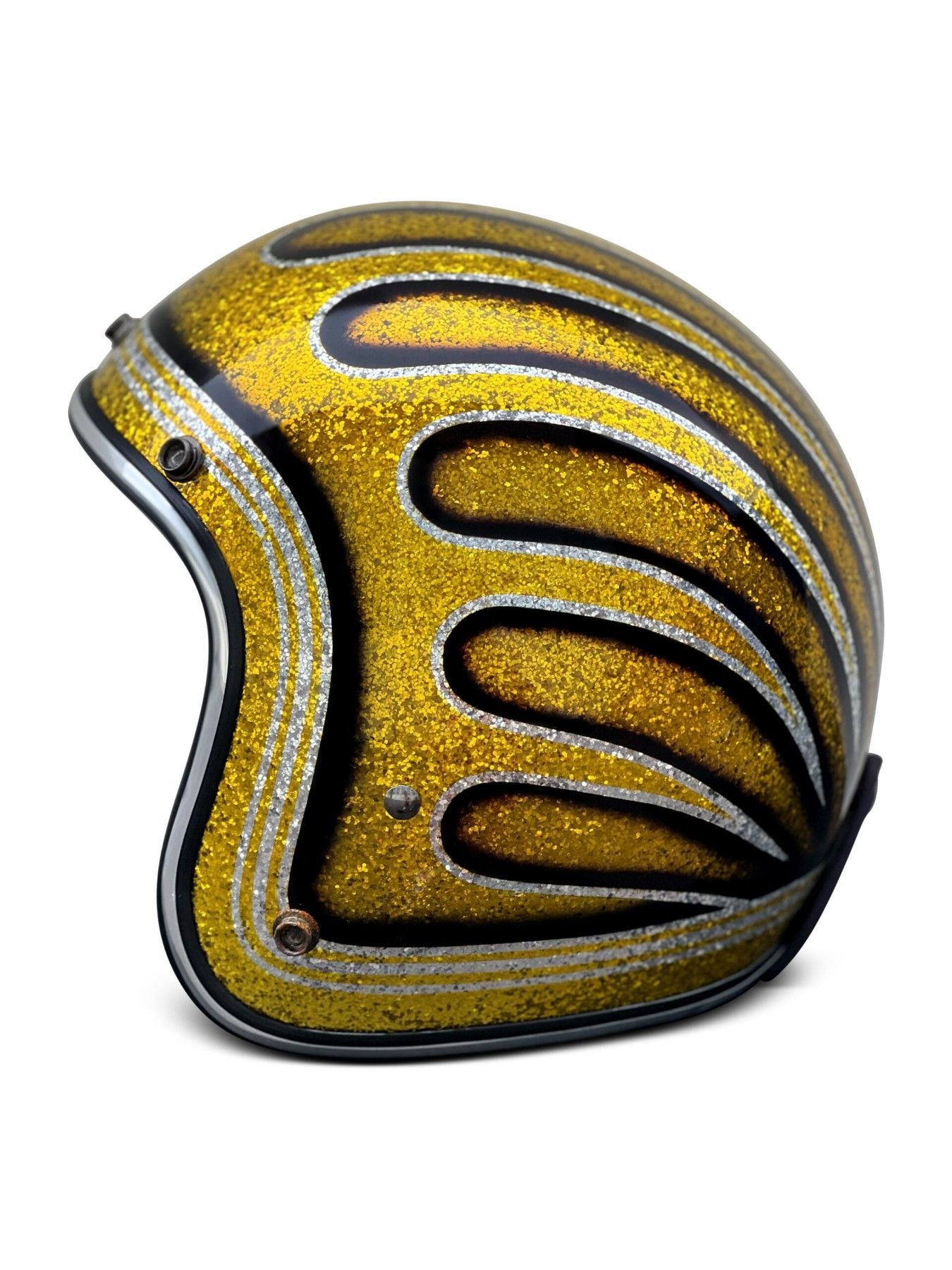 Alpha Speeds Super Flake Jet Helm Biker Chopper Motorrad Jethelm Custom ...