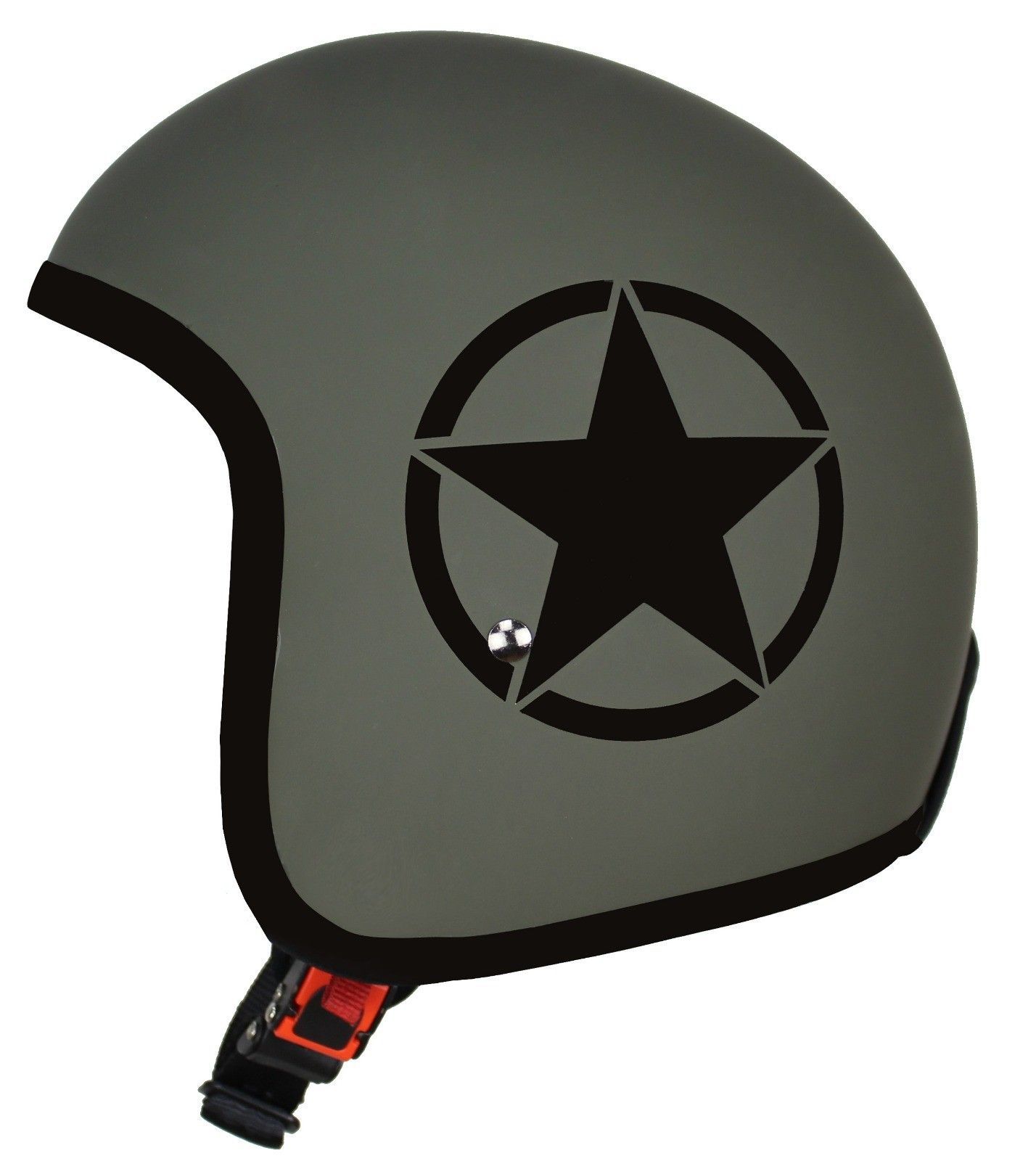 Alpha Speeds Jet Helm Biker Chopper Motorrad Jet Helm Custom Retro Star ...