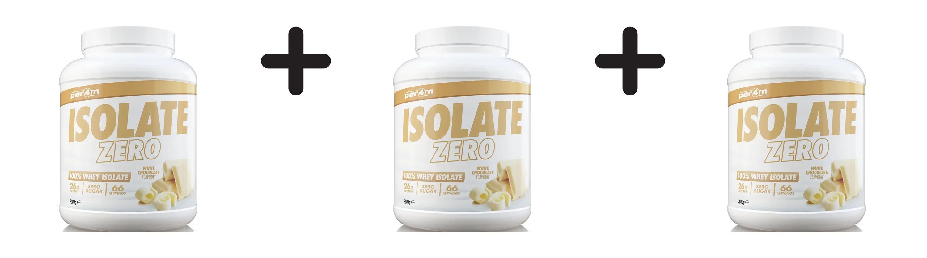 3 x Per4m Whey Isolate Zero (2000g) White Chocolate kaufen bei Hood.de