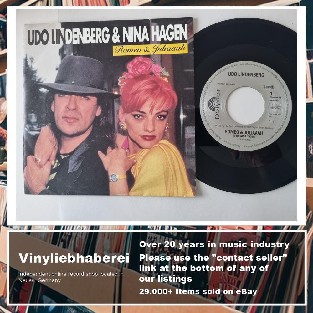 Udo Lindenberg & Nina Hagen - Romeo & Juliaaah 7'' Vinyl Germany ...