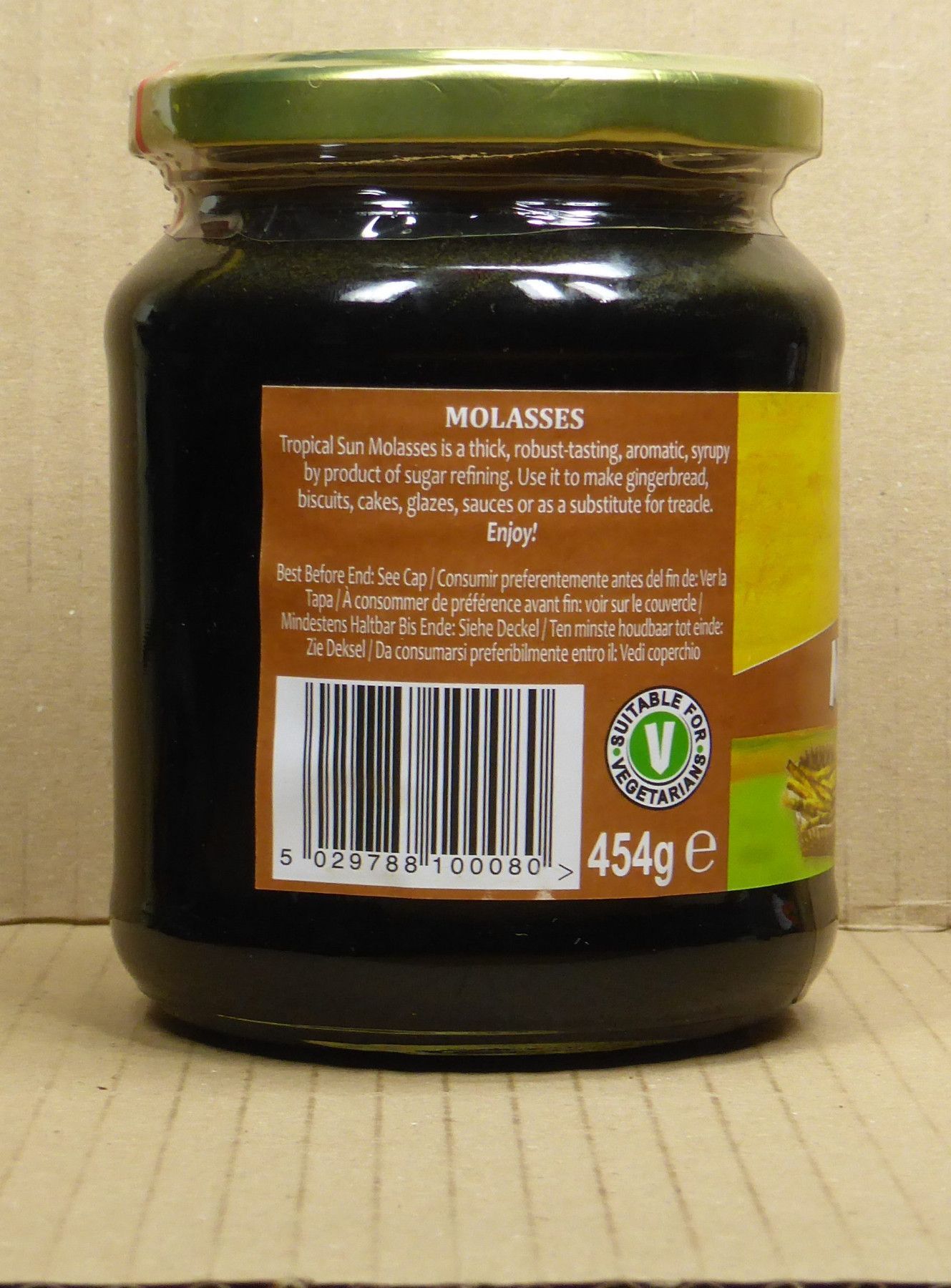 454gr Raw Sugar Cane Molasses/Zuckerrohr Melasse von Tropical Sun VEGAN ...