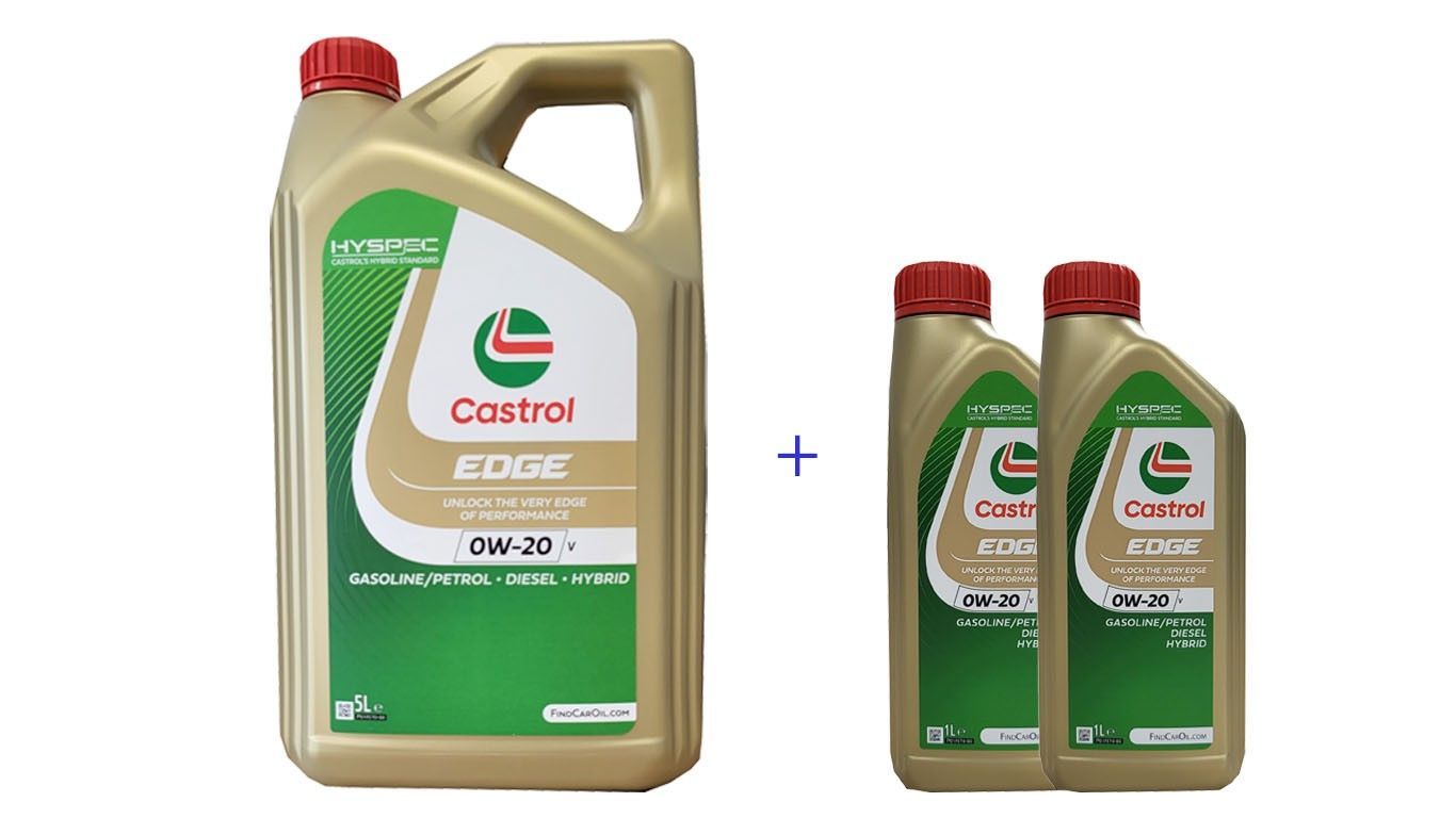 Castrol Edge 0W-20 V 5 Liter + 2x1 Liter Volvo VCC RBS0-2AE Motoröl ...