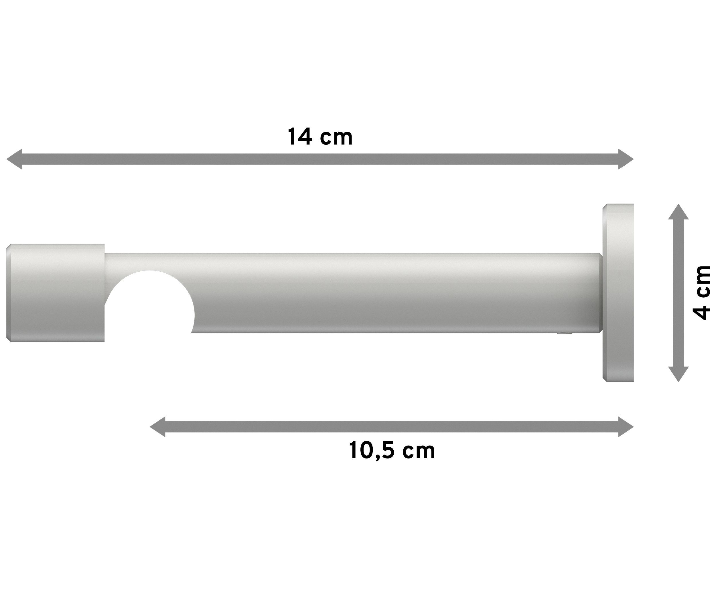 Interdeco Gardinenstangen Träger 1-lauf Ø 20 mm Weiß Prestige WA 10,5 ...