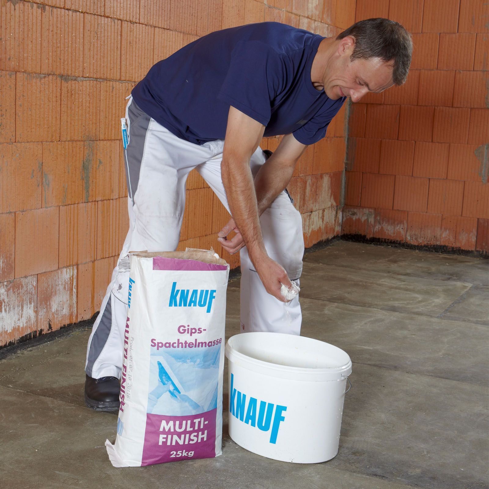 KNAUF Multi-Finish Gips-Spachtelmasse u. Dünnputz 25kg - Lieferform ...