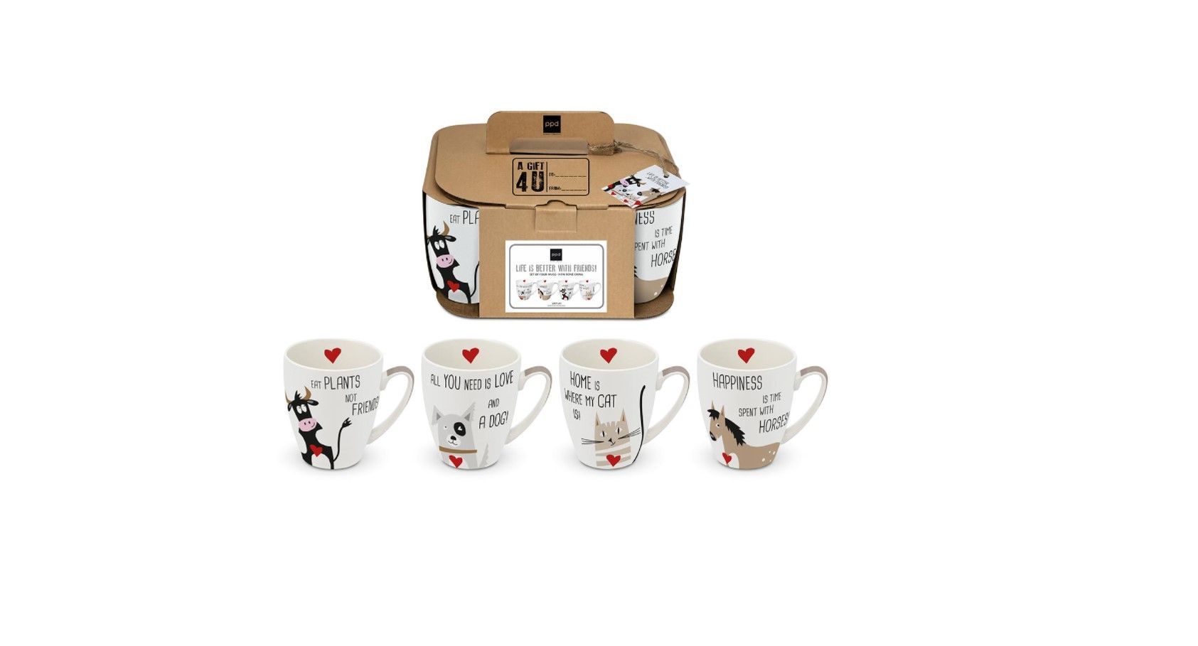 ppd Paperproducts Design 4 Mug Set With Friends kaufen bei Hood.de
