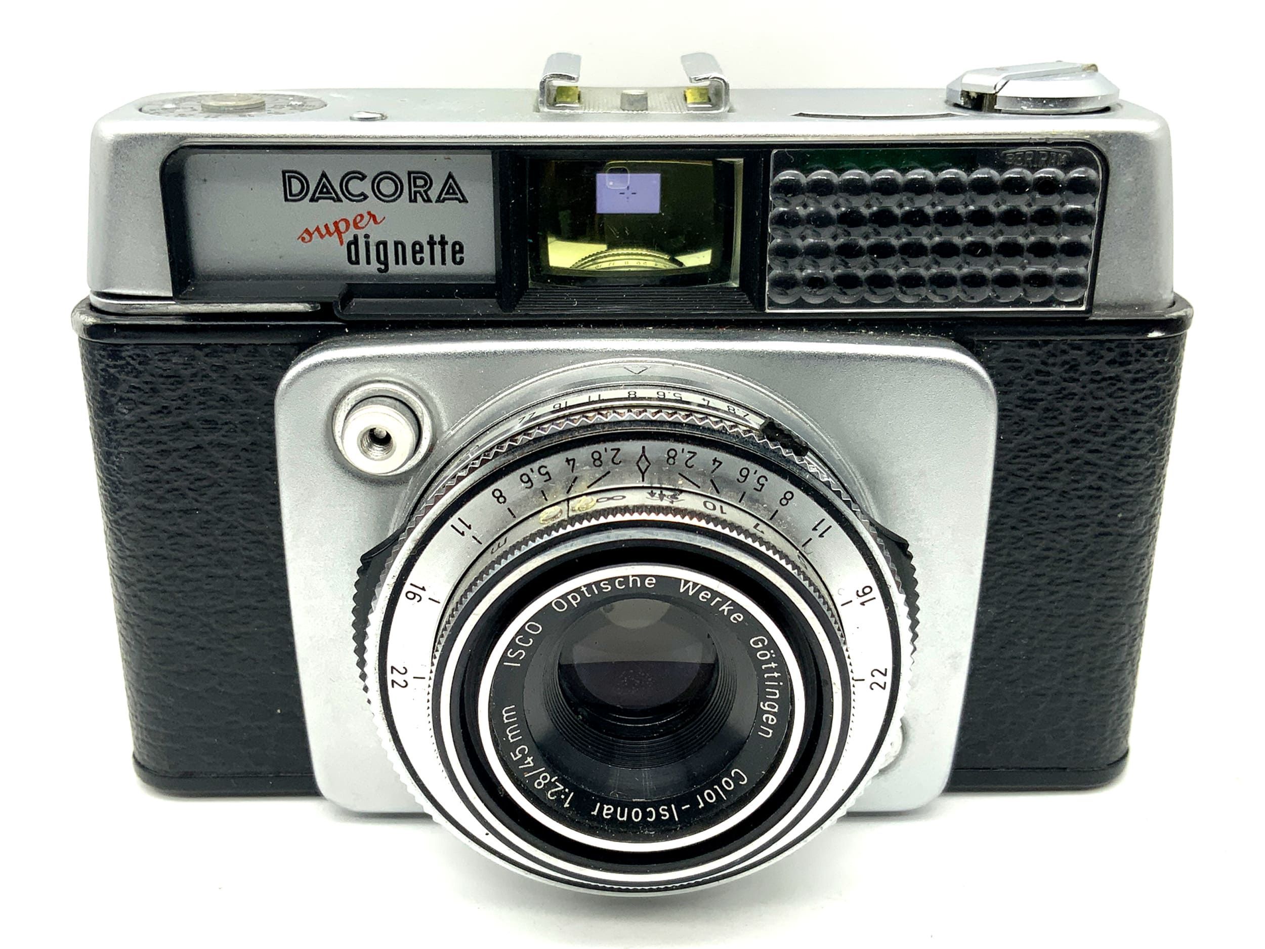 Dacora super dignette Sucherkamera mit Color-Isconar 1:2.8/45 Prontor ...