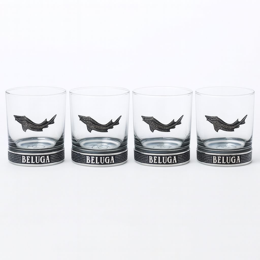 Beluga Noble Vodka Geschenkset – 0,7 L (40 % Vol.) mit 4 original ...
