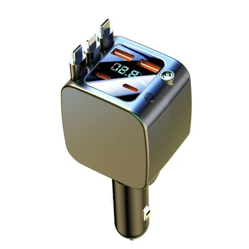 120W 7-in-1 Car Charger - Fast Charging, Retractable Cable, Voltage ...