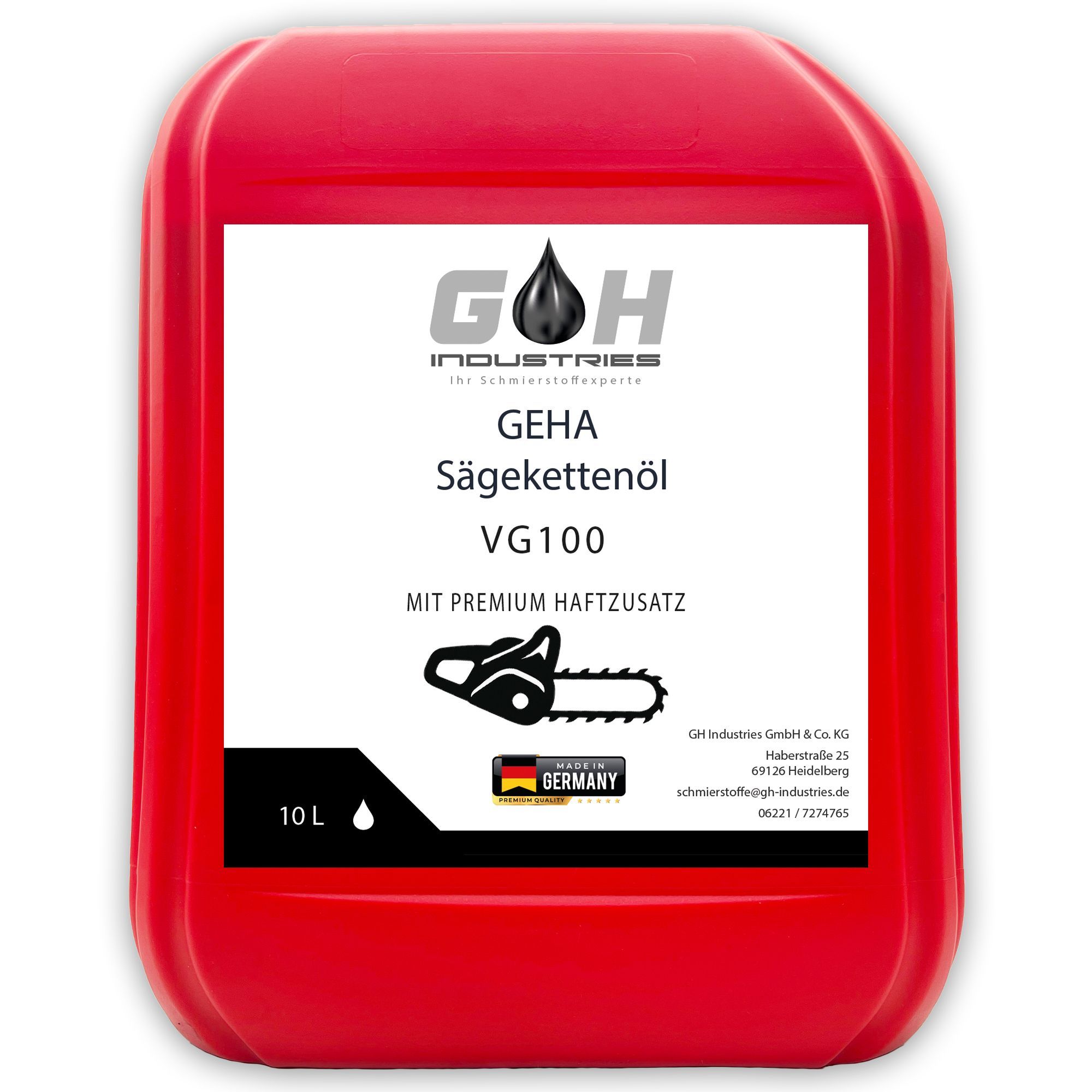 Sägekettenöl VG100 | mit Haftzusatz | 10 L | Kettenöl | Motorsäge ...
