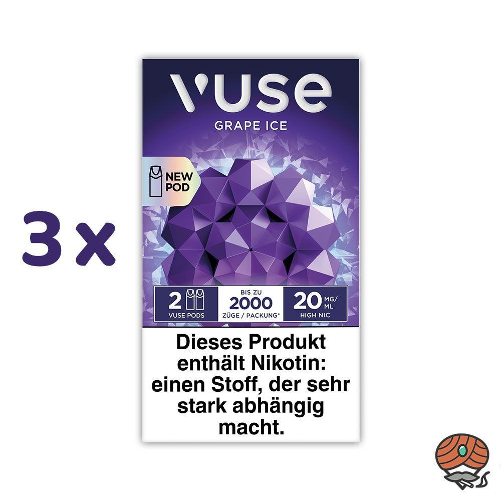 Vuse PODS Grape Ice 20mg/ml Nikotin 3x 2 Pods kaufen bei Hood.de