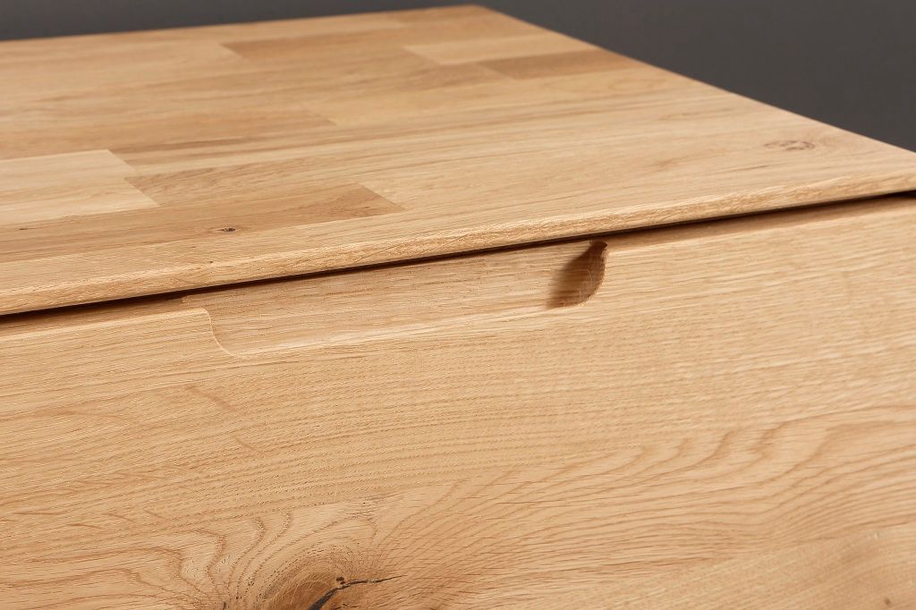 Highboard 100x145cm "Kent" Wildeiche massiv kaufen bei Hood.de