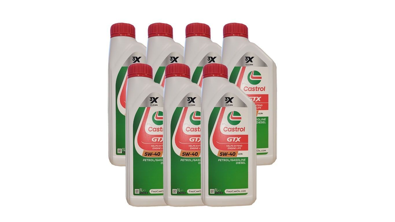 Castrol GTX 5W-40 A3/ B4 MB 229.3 VW 502 00/ 505 00 7x1 Liter Motoröl ...