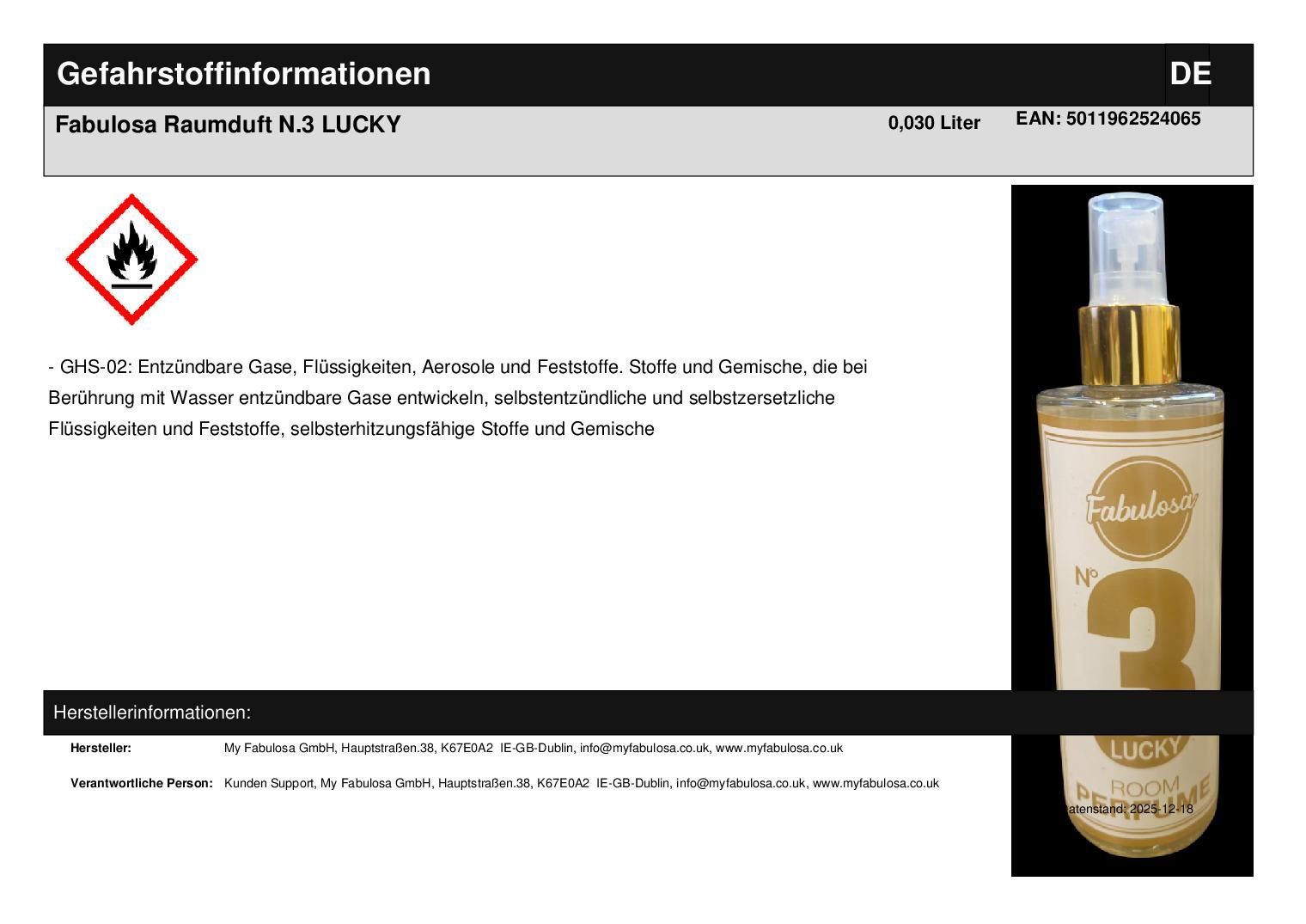 Fabulosa Raumduft N.3 LUCKY kaufen bei Hood.de