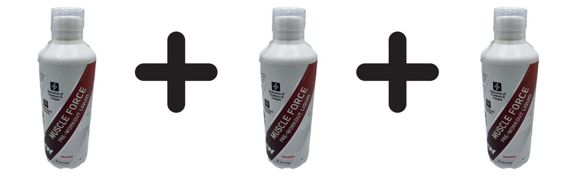 3 x Dorian Yates Muscle Force Liquid Pre-Workout, Orange - 500 ml ...