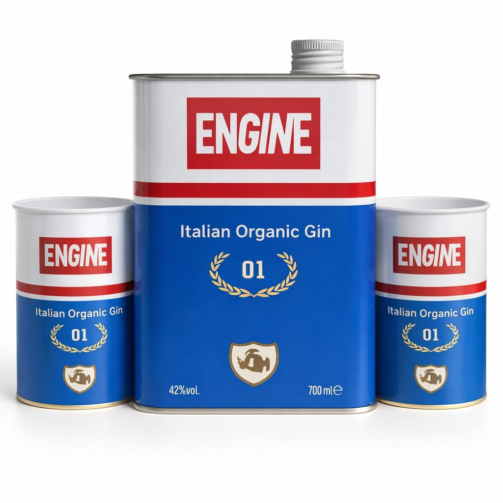 Engine Italian Organic Gin Set – 700 ml Premium Bio Gin mit 2 original ...