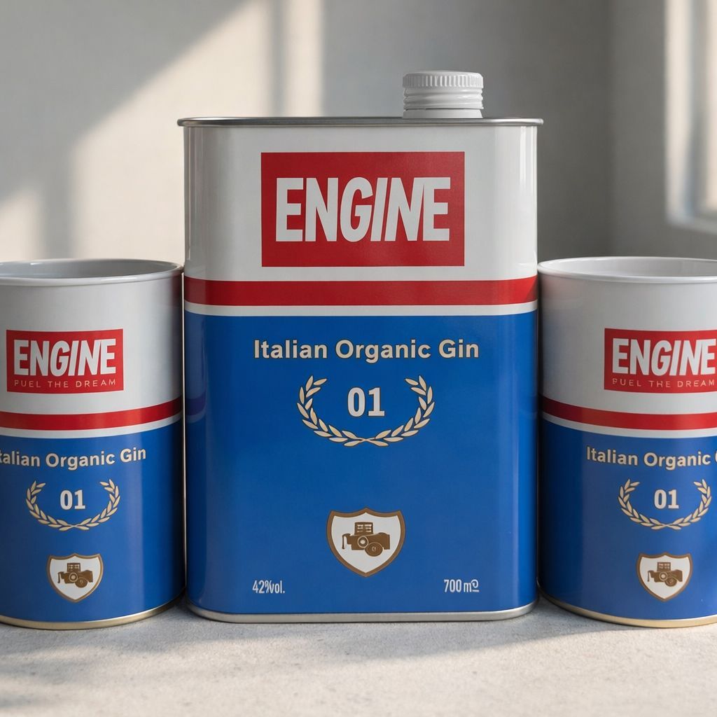Engine Italian Organic Gin Set – 700 ml Premium Bio Gin mit 2 original ...