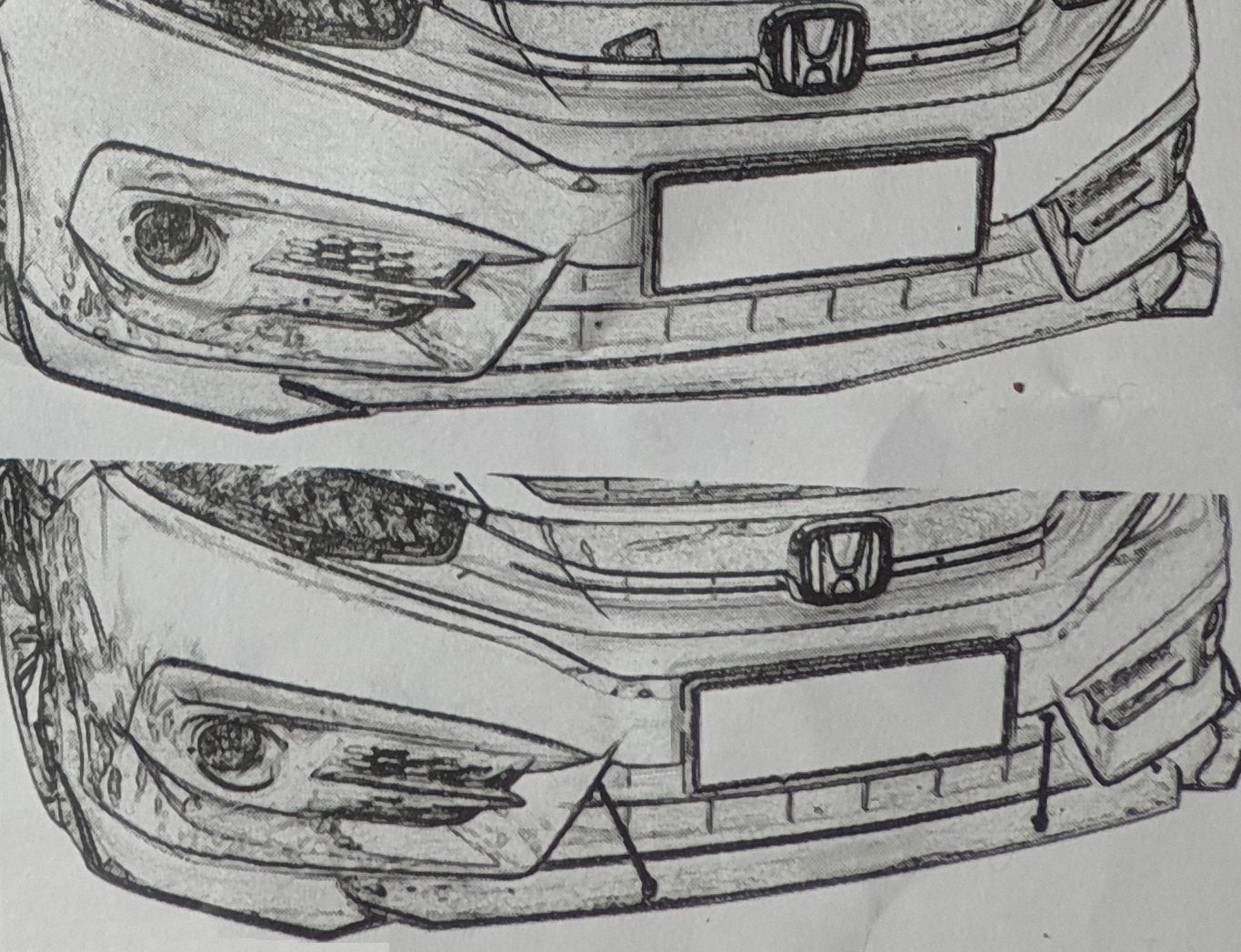 CARBON paint Frontspoiler front splitter für Mazda 323 flaps diffusor ...