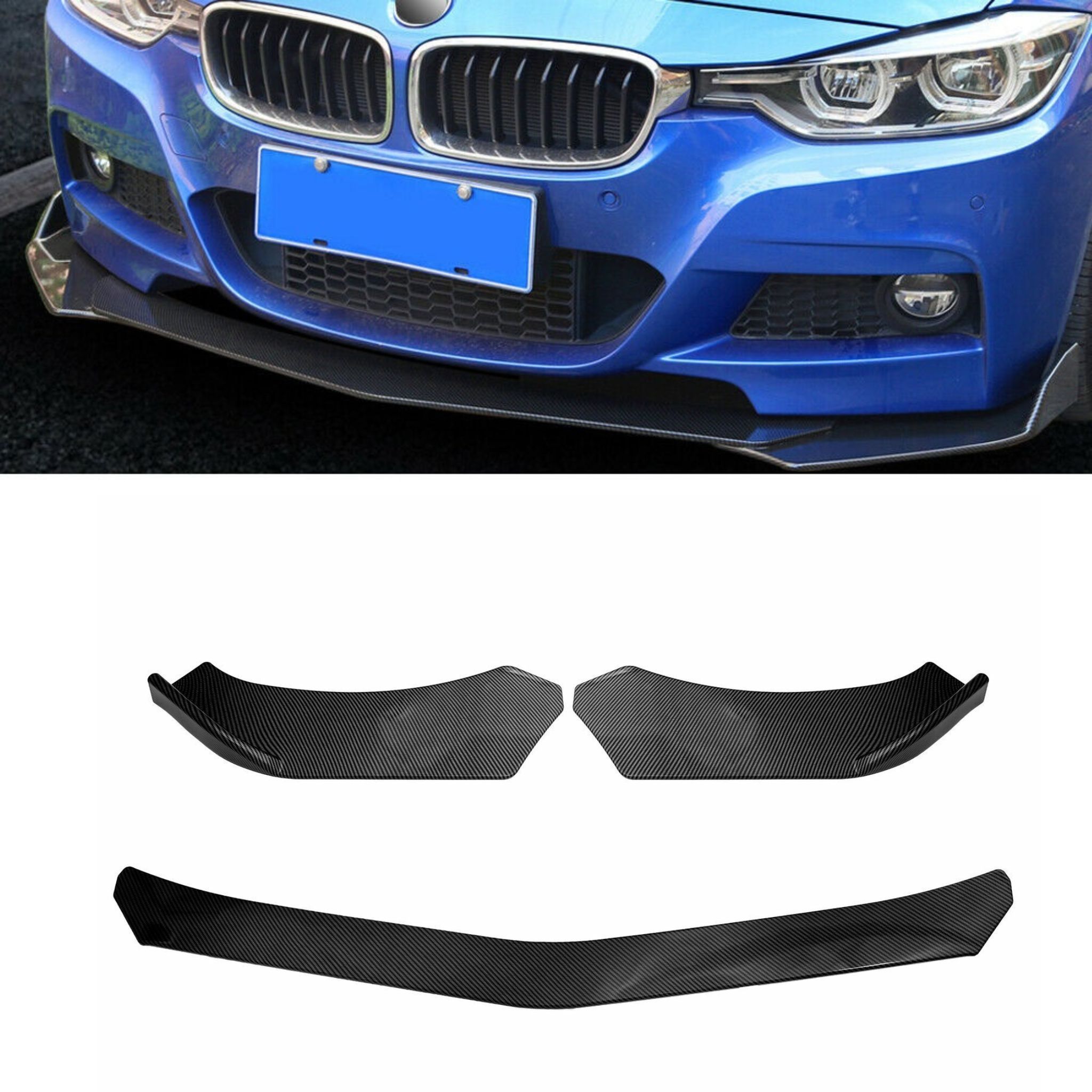 StoßStange Spoiler Frontlippe Frontspoiler für Fiat Stilo V-Typ Carbon ...
