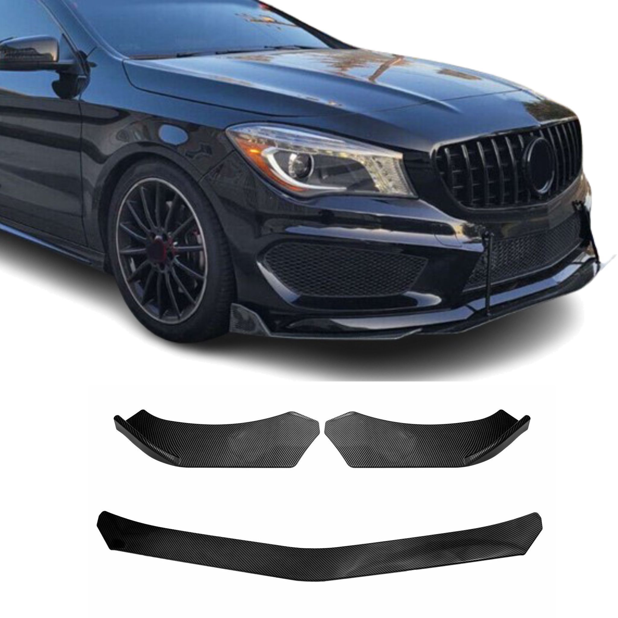 StoßStange Spoiler Frontlippe Frontspoiler für Fiat Strada Carbon Look ...